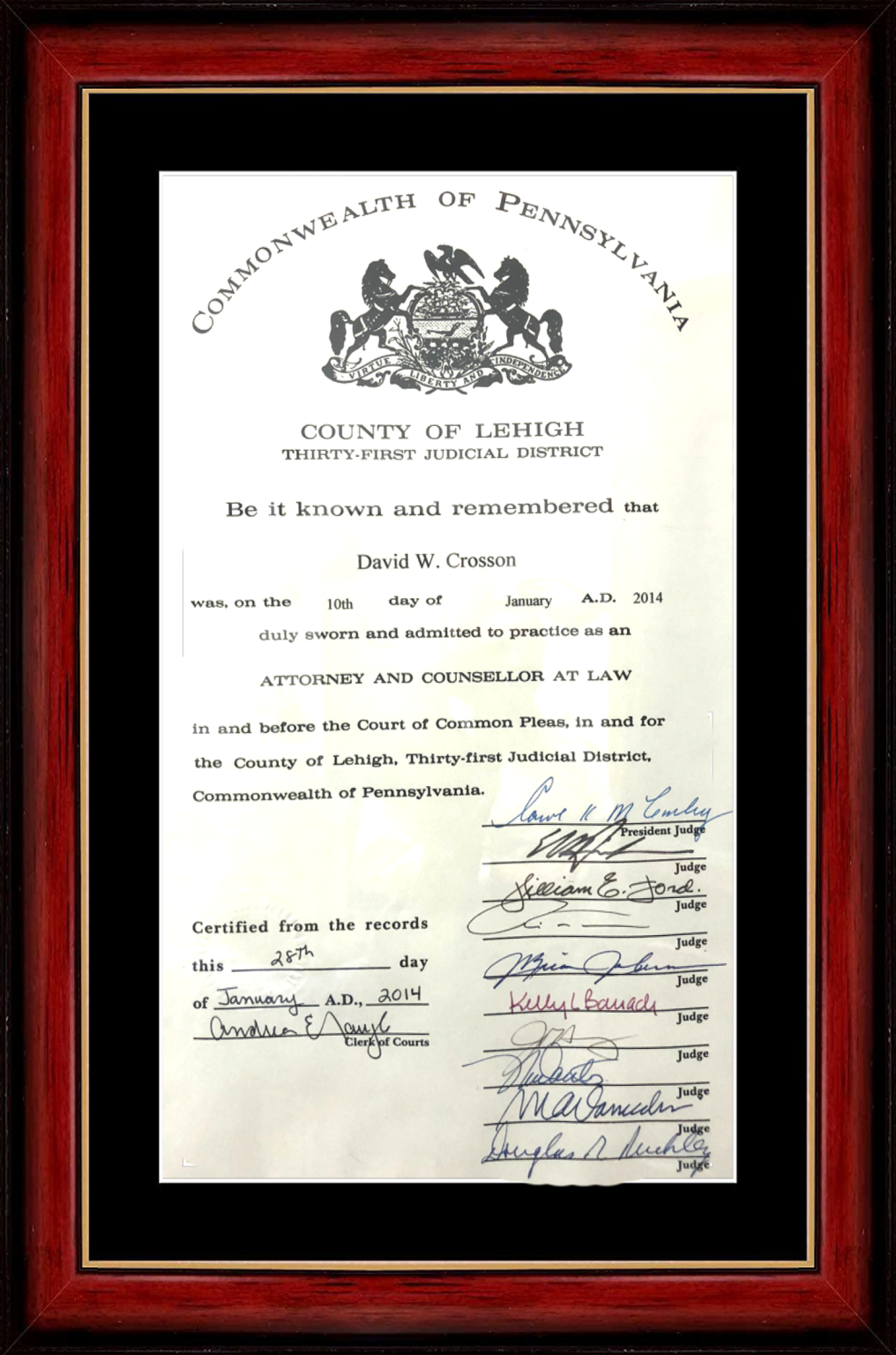 Meet David W. Crosson | Crosson & Richetti LLC